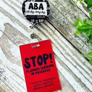 Planned Ignoring Badge Reel, ABA Badge Reel, Aba Therapist Badge ...