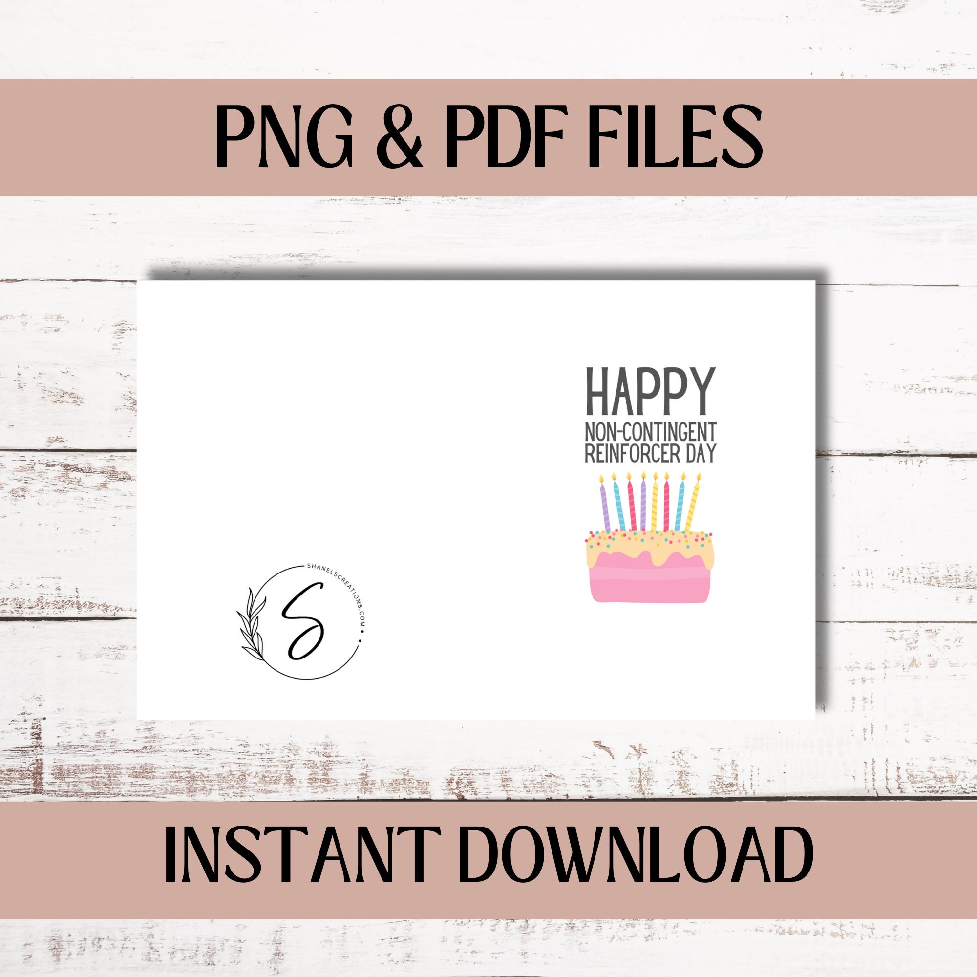 ABA Birthday Card Digital Download, Happy Non-contingent Reinforcement ...