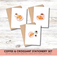 Merci Croissant | Thank You Card | Mini Greeting Card | Mini Gift Card ...
