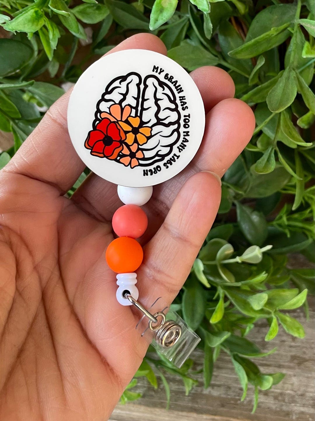 My Brain Has Too Many Tabs Open Badge Reel, Funny ADHD Badge Reel, ADHD ...