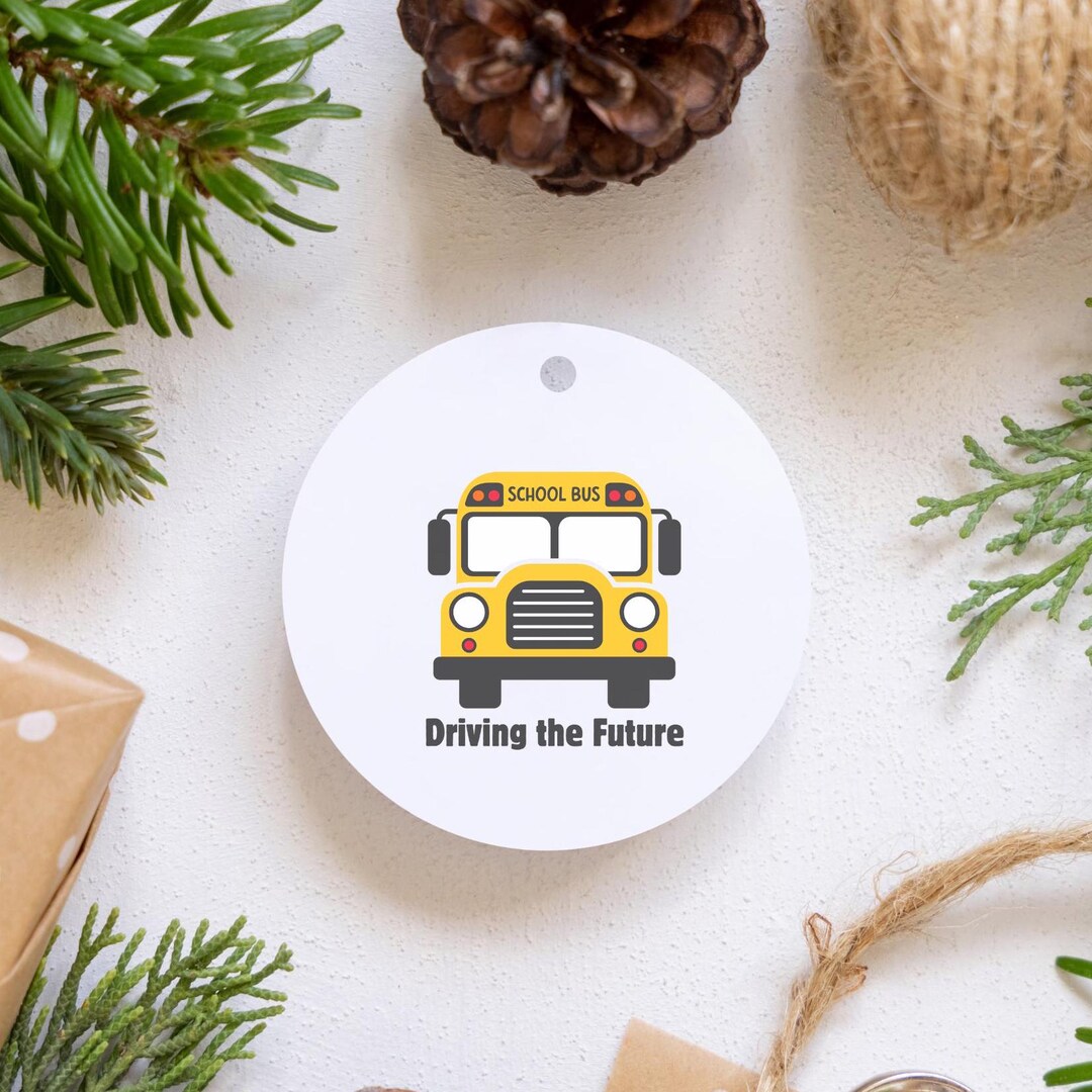 Driving the Future School Bus Ornament, Bus Driver Gift, End of School ...