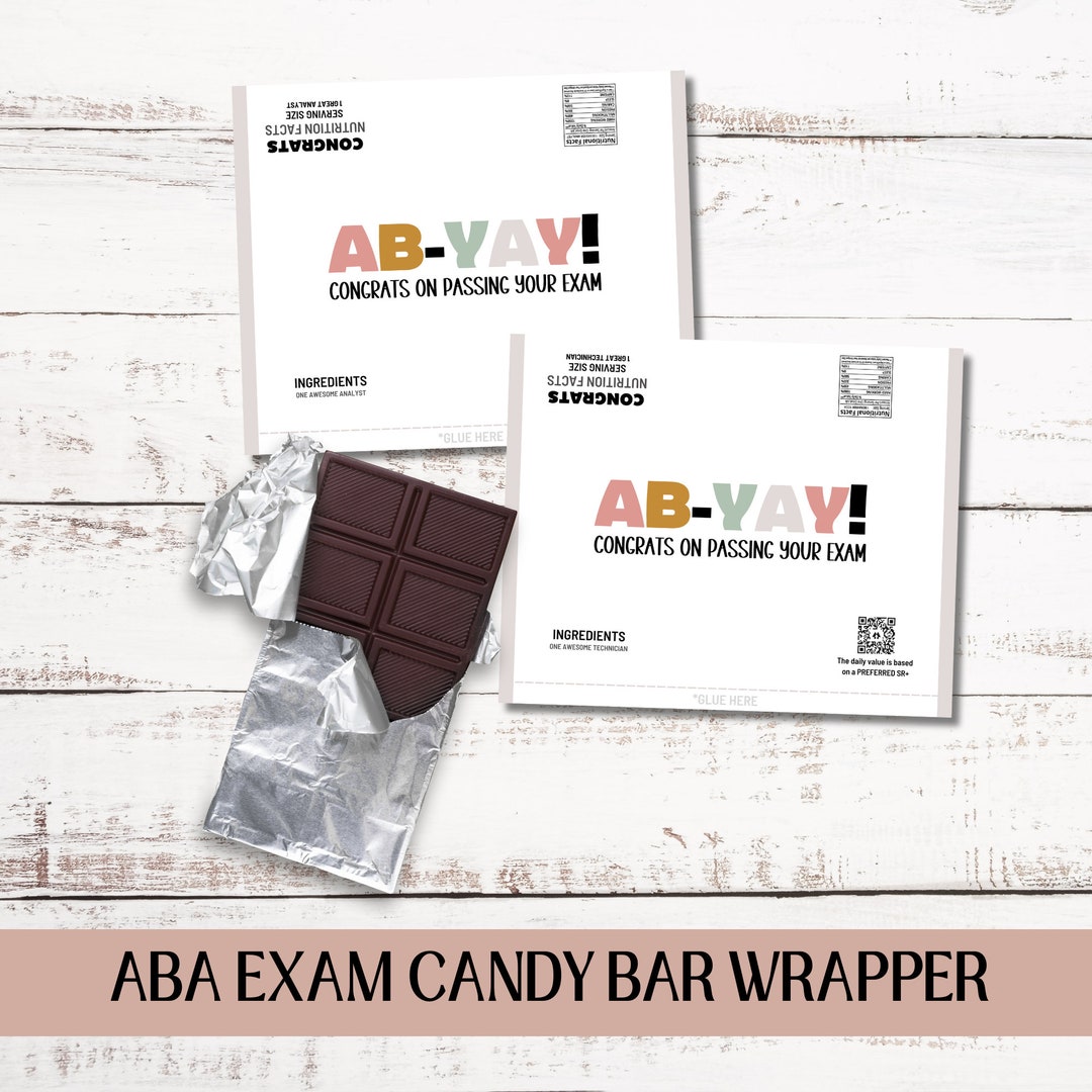 ABA Candy Wrapper ABA Exam Gift Behavior Analyst Gift - Etsy