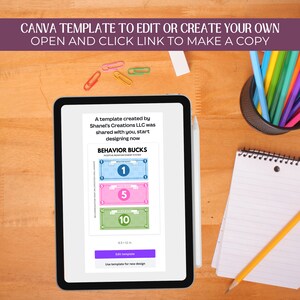 Behavior Bucks Printable Reward System, Instant Download PDF, Printable ...