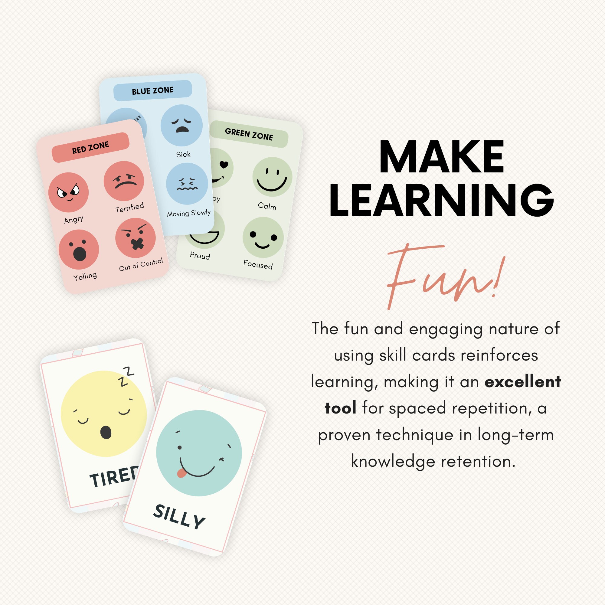 Emotions and Self Regulation Cards, Homeschool Flashcards, Social ...