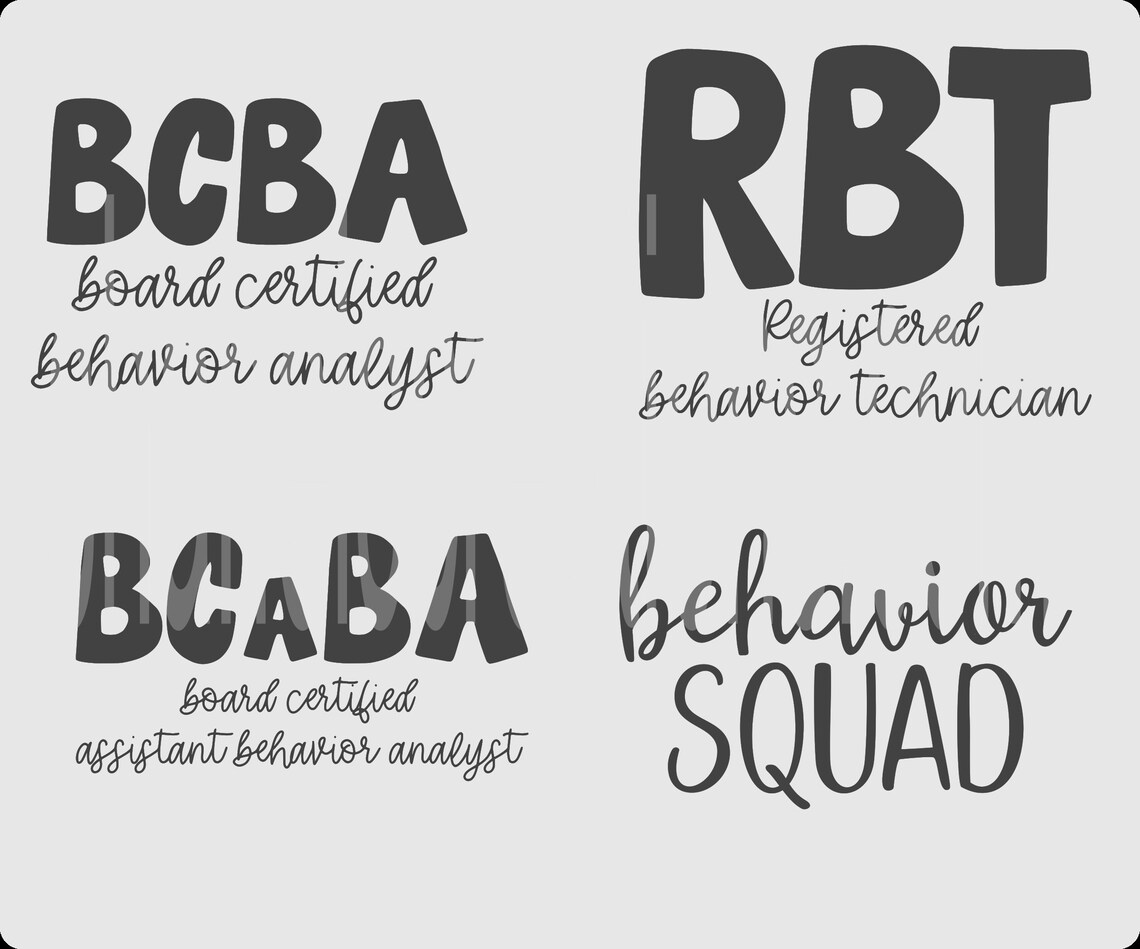 BCBA svg Digital Download PNG file Aba Team Rbt Behavior | Etsy