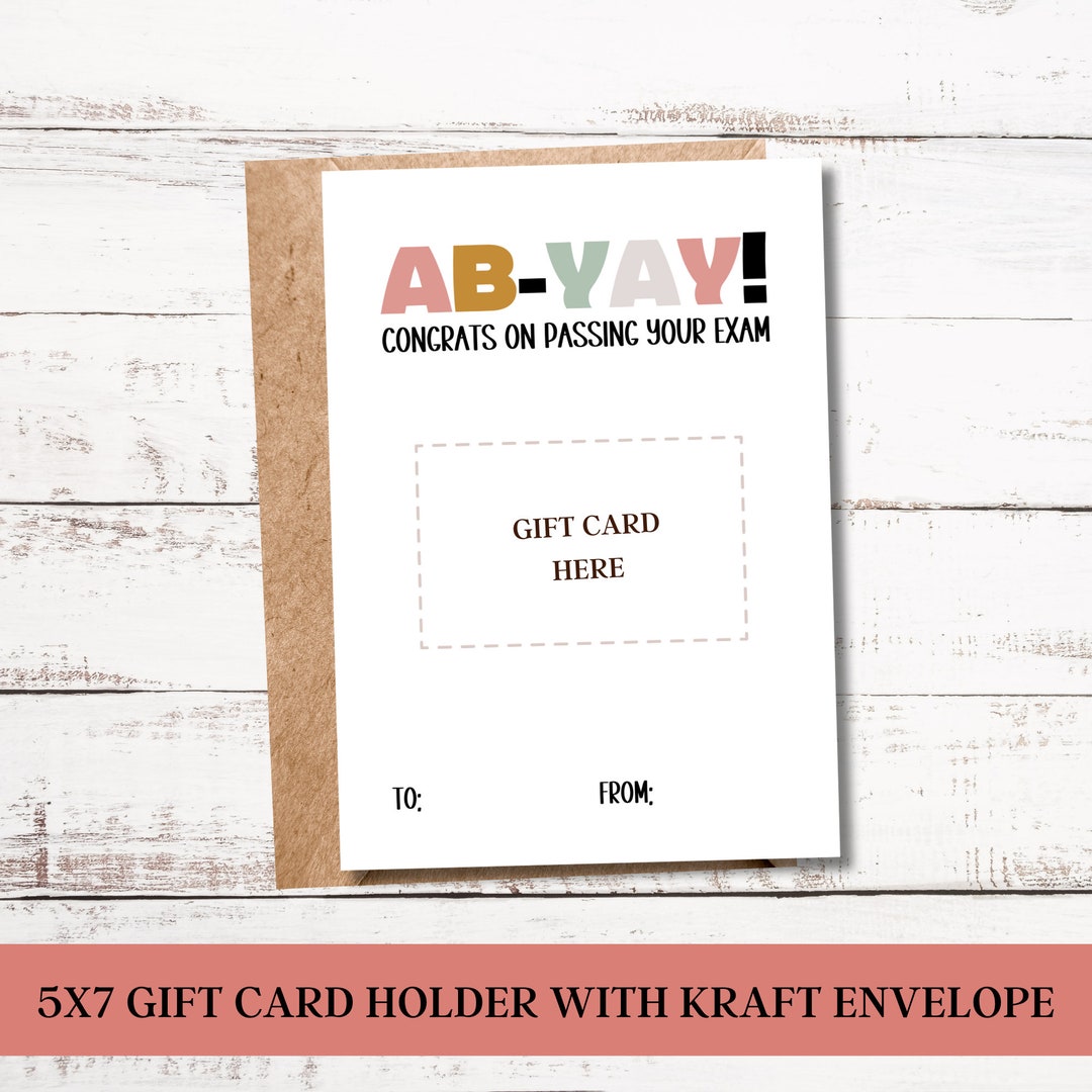 ABA Exam Gift Card Holder, ABA Exam Gift, Aba Greeting Card, Behavior ...