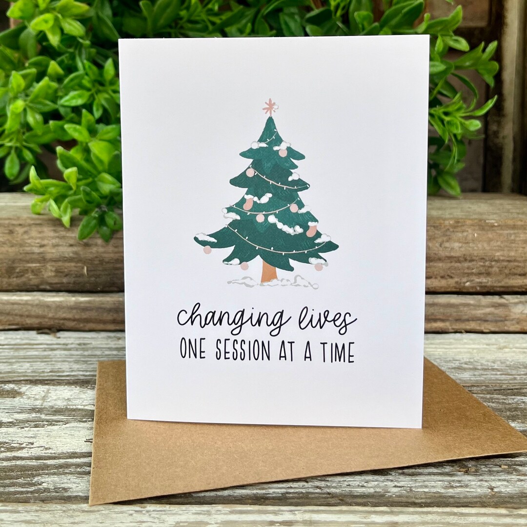 Changing Lives One Session at a Time Card, ABA Christmas Gift, Greeting ...