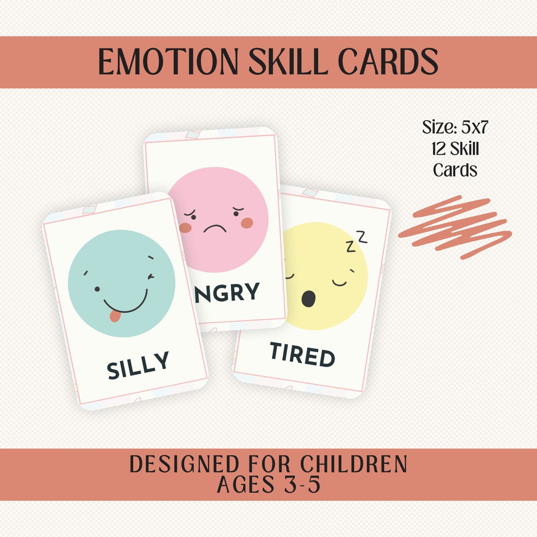 Emotions Flashchards, Homeschool Activity, Social Emotional Learning ...
