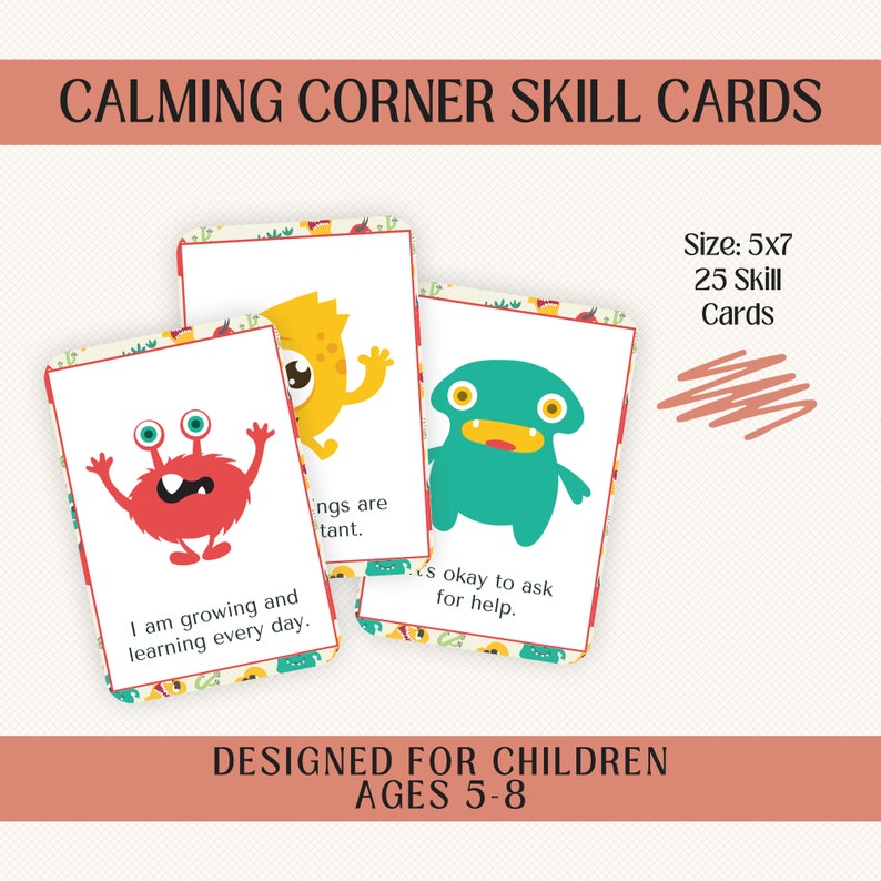 Emotions and Self Regulation Cards, Homeschool Flashcards, Social ...
