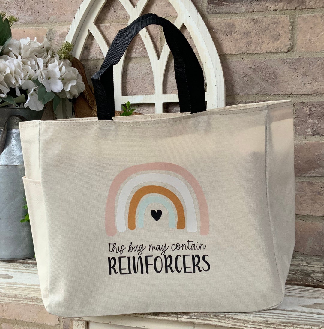 This Bag May Contain Reinforcers Tote, Therapist Canvas Tote Bag With ...