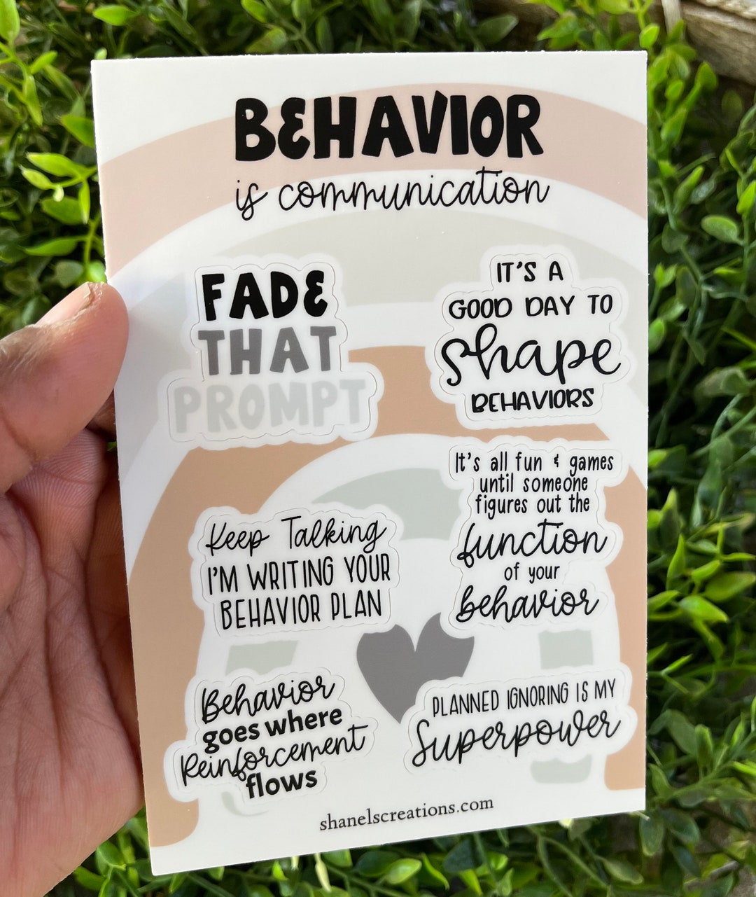 Behavior Sticker Sheet, Behavior Planner Stickers, Funny ABA Quotes ...