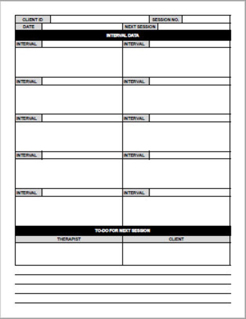 ABA Data Session Notes ABC Data Interval Data Therapy - Etsy