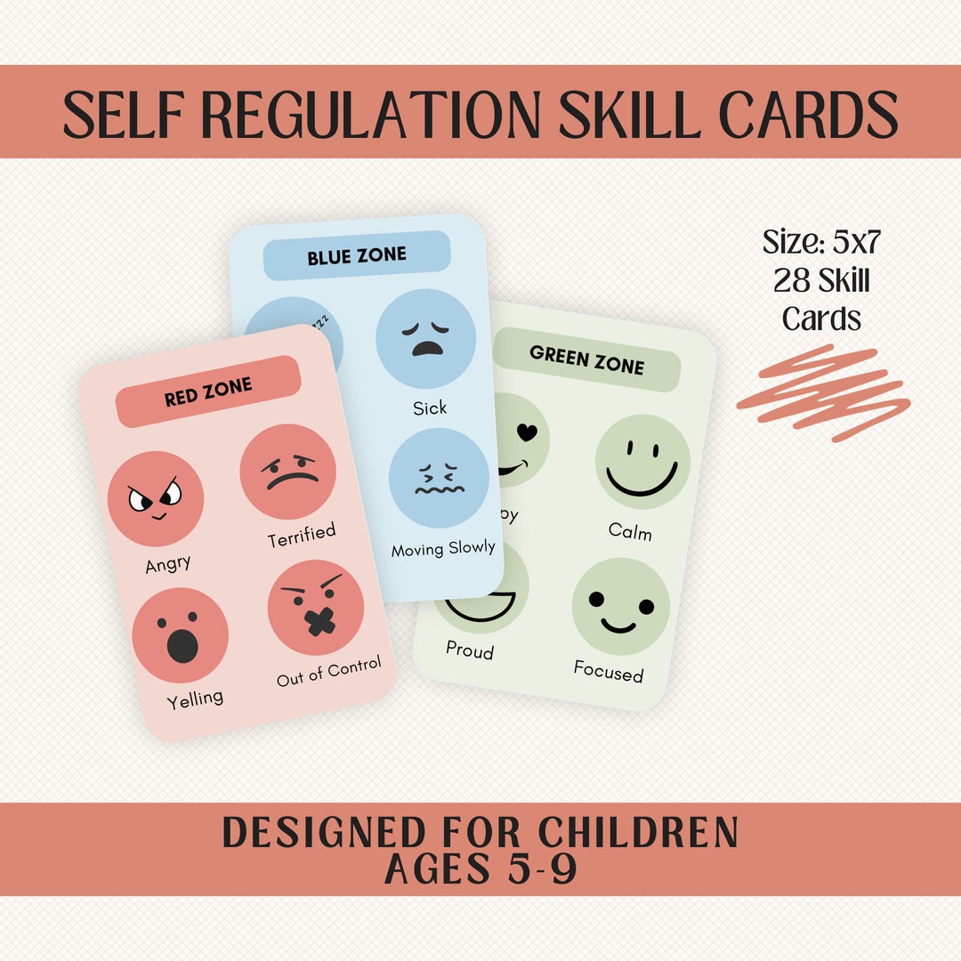 Self Regulation Cards, Homeschool Flashcards, Social Emotional Learning ...