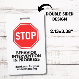 Behavior Intervention Communication Badge Set, Special Education Visual ...