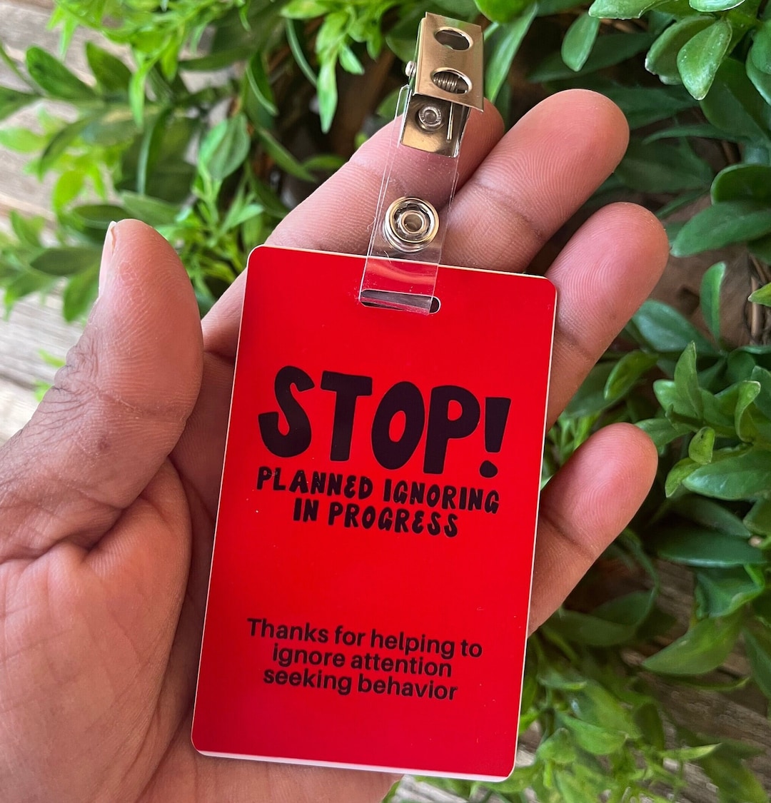Behavior Support Badge Clip, Behavior Management Cue Card, Planned ...