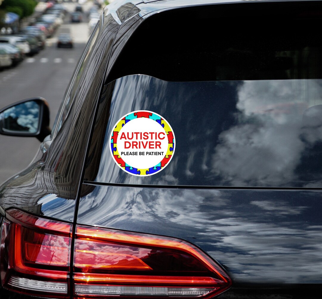 Autistic Driver Decal, Autism Safety Sticker, Emergency Decal, Occupant ...