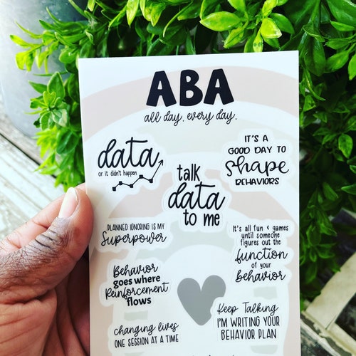 ABA Sticker Sheet Aba Planner Stickers BCBA Quotes RBT - Etsy