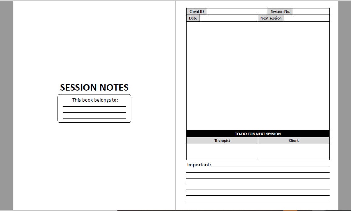 BCBA Session Notes Aba Data Sheet Therapy Notes Therapist Etsy