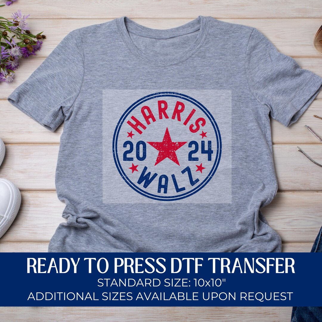 Retro Harris Walz Shirt Transfer, DTF Transfer, Kamala Harris ...