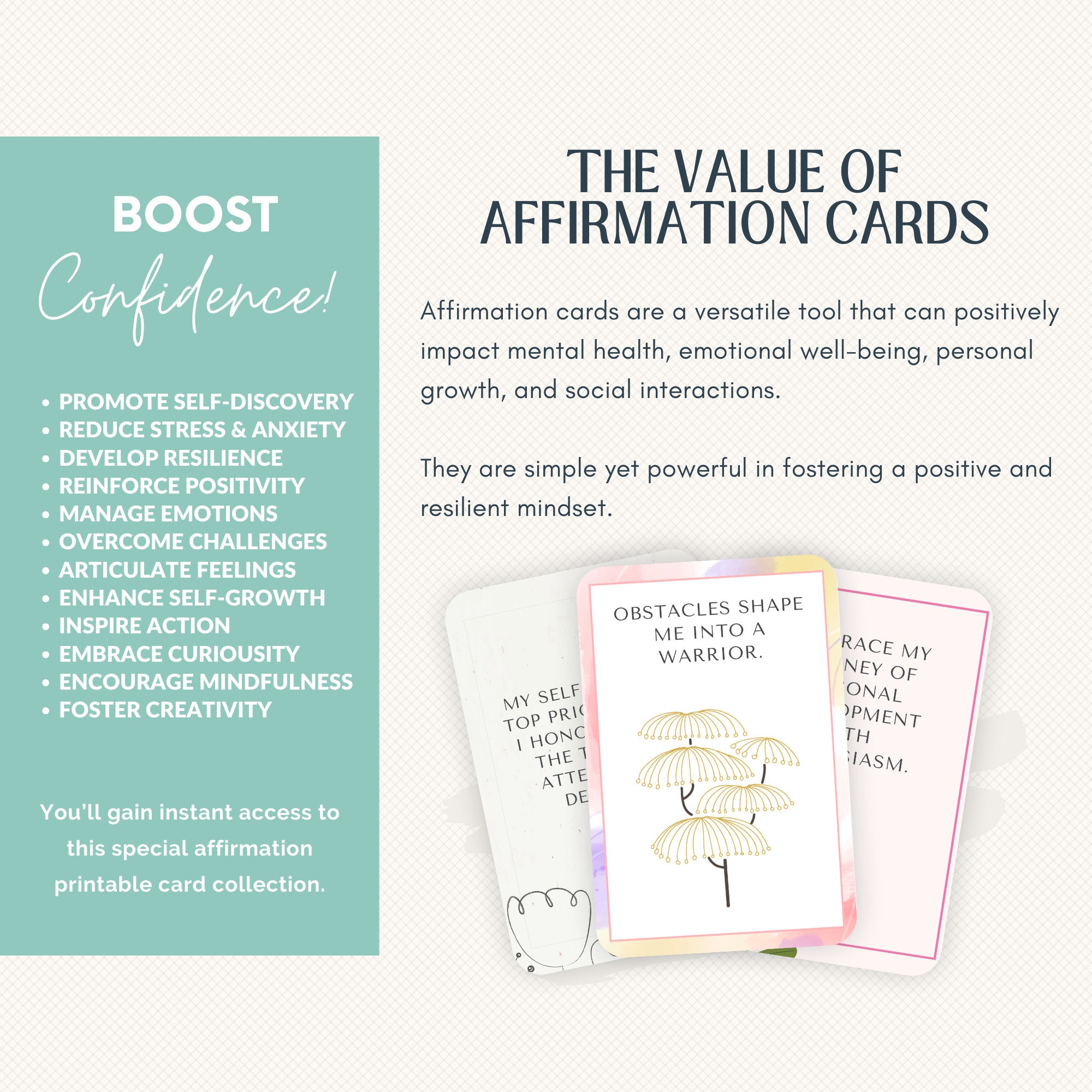 Positive Relationships Affirmation Cards for Adults, Self-help ...