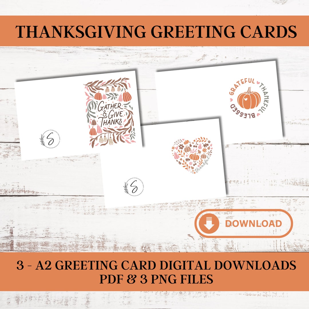 Thanksgiving Card Digital Download Friendsgiving Card - Etsy