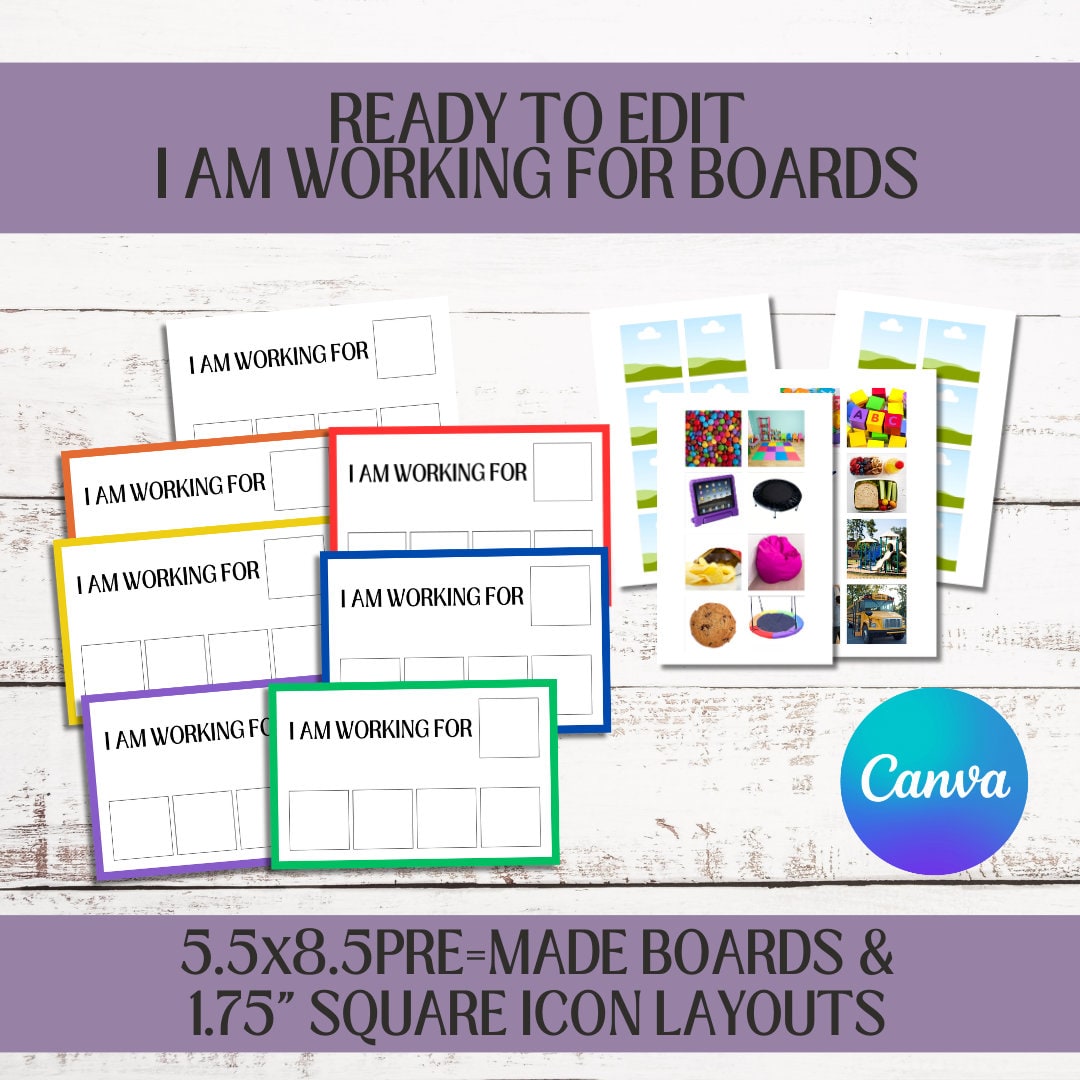 I Am Working for Board, Behavior Management Tool, Homeschool Visual ...