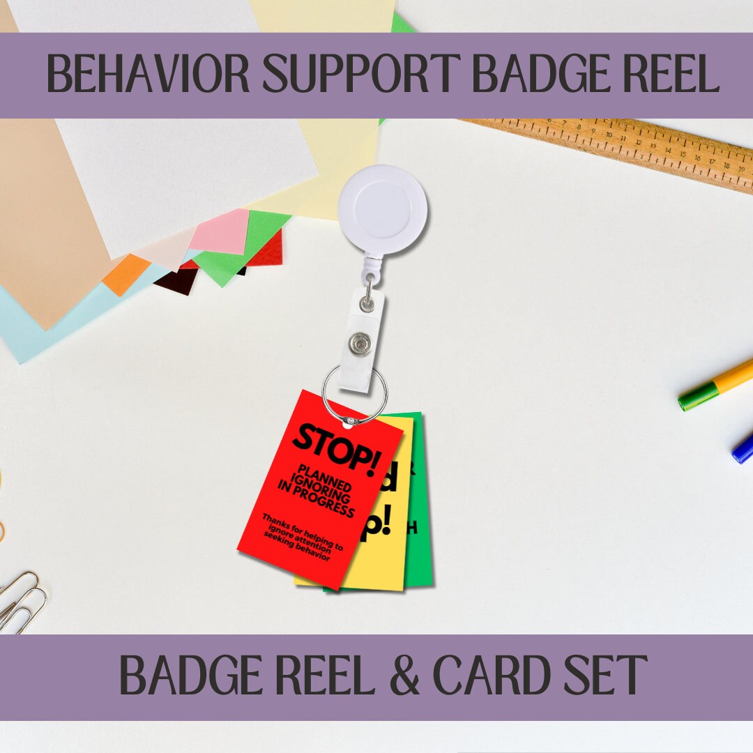 Behavior Support Badge Reel, Communication Card Lanyard, Special ...