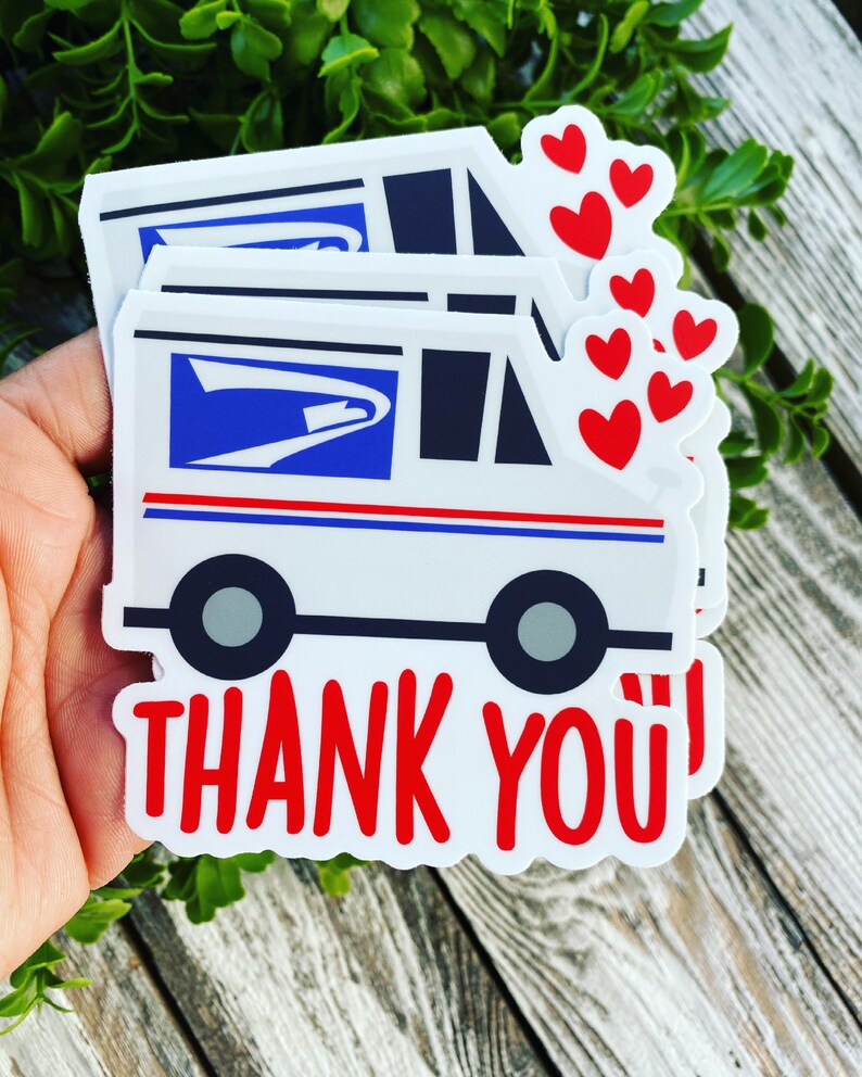 Mail Carrier Thank You Decal Thank You Mailbox Decal Postal - Etsy