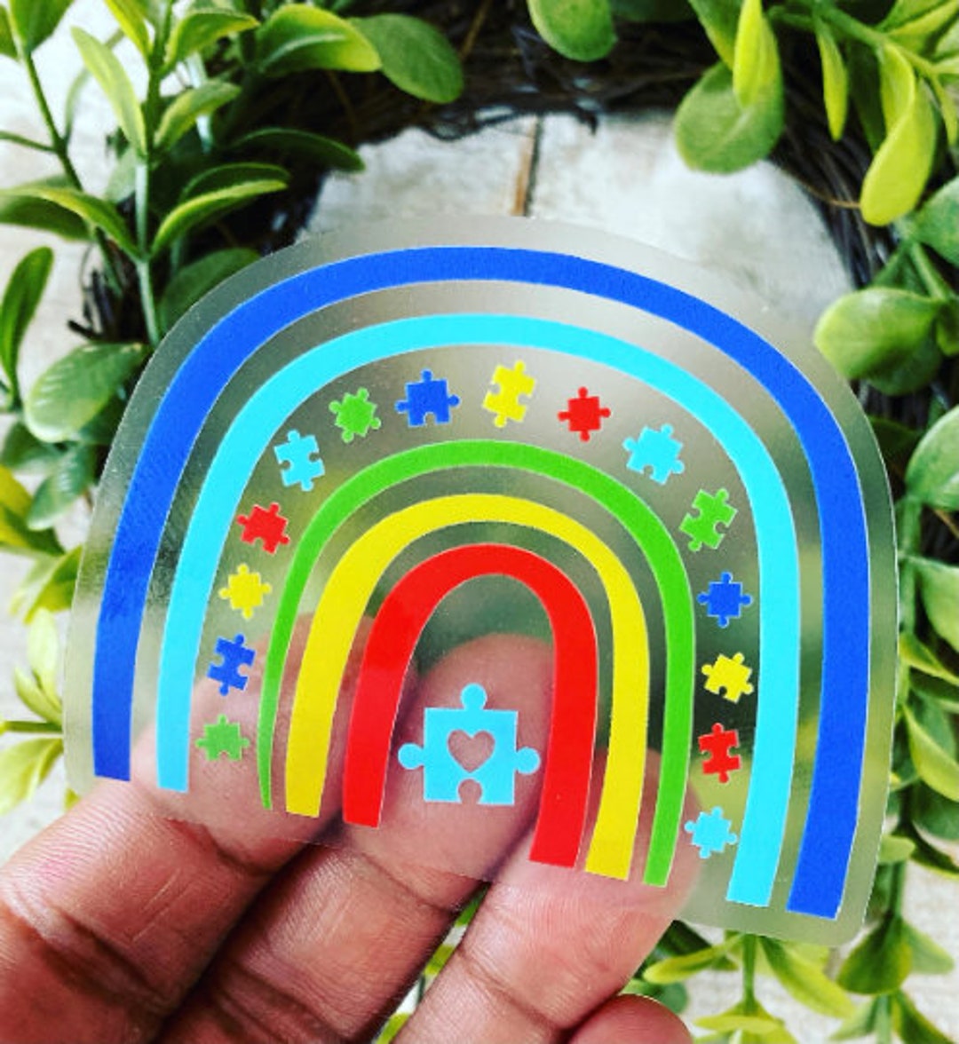 Autism Awareness Sticker, Autism Awareness Rainbow Sticker, Autism ...