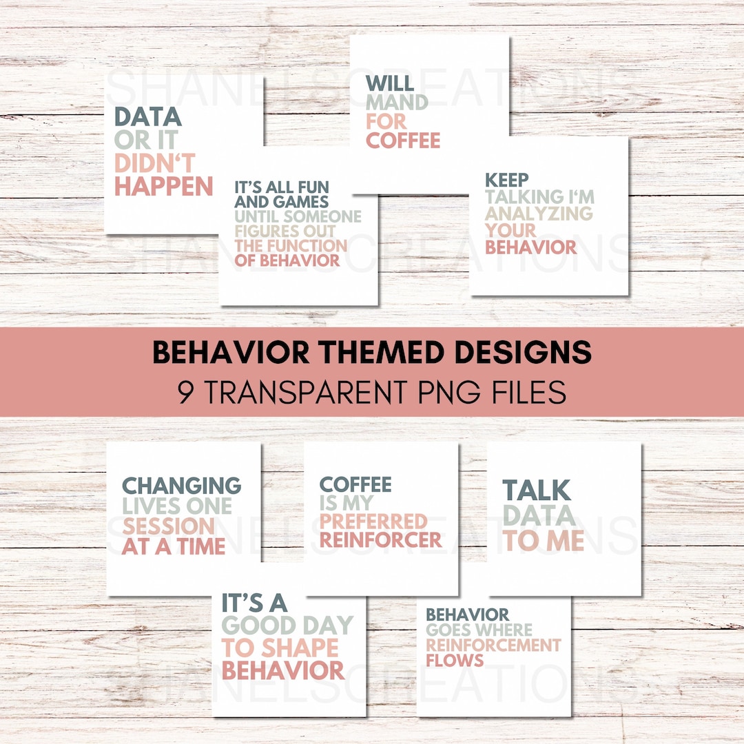 Behavior Themed PNG Files, Funny ABA, Behavior Analysis, ABA Digital ...