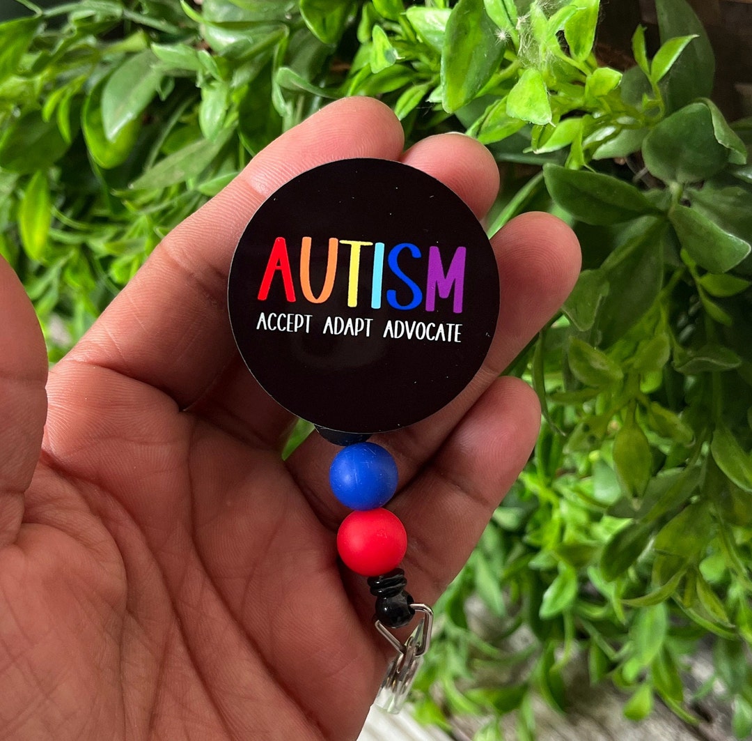 Autism Accept Adapt Advocate Badge Reel, Autism Badge Reel, Autism ...