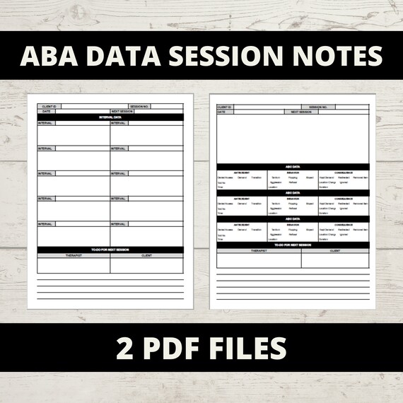 ABA Data Sheets ABA Digital Download ABC Data Interval | Etsy