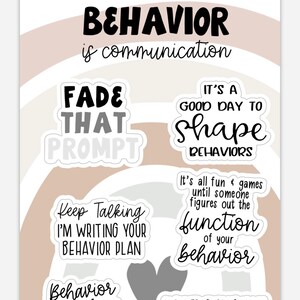 Behavior Sticker Sheet Behavior Planner Stickers Funny ABA - Etsy