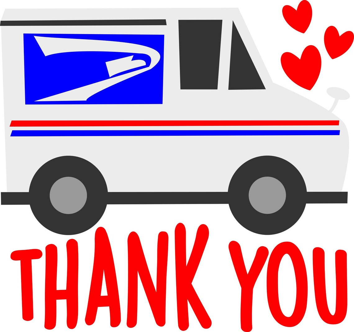Mail Carrier Thank You Decal Thank You Mailbox Decal Postal - Etsy