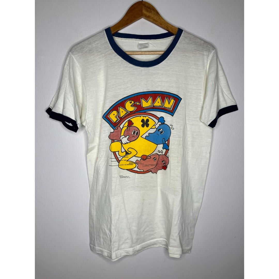Vintage Screen Stars Pac-man Ringer T-shirt Men's Medium READ - Etsy