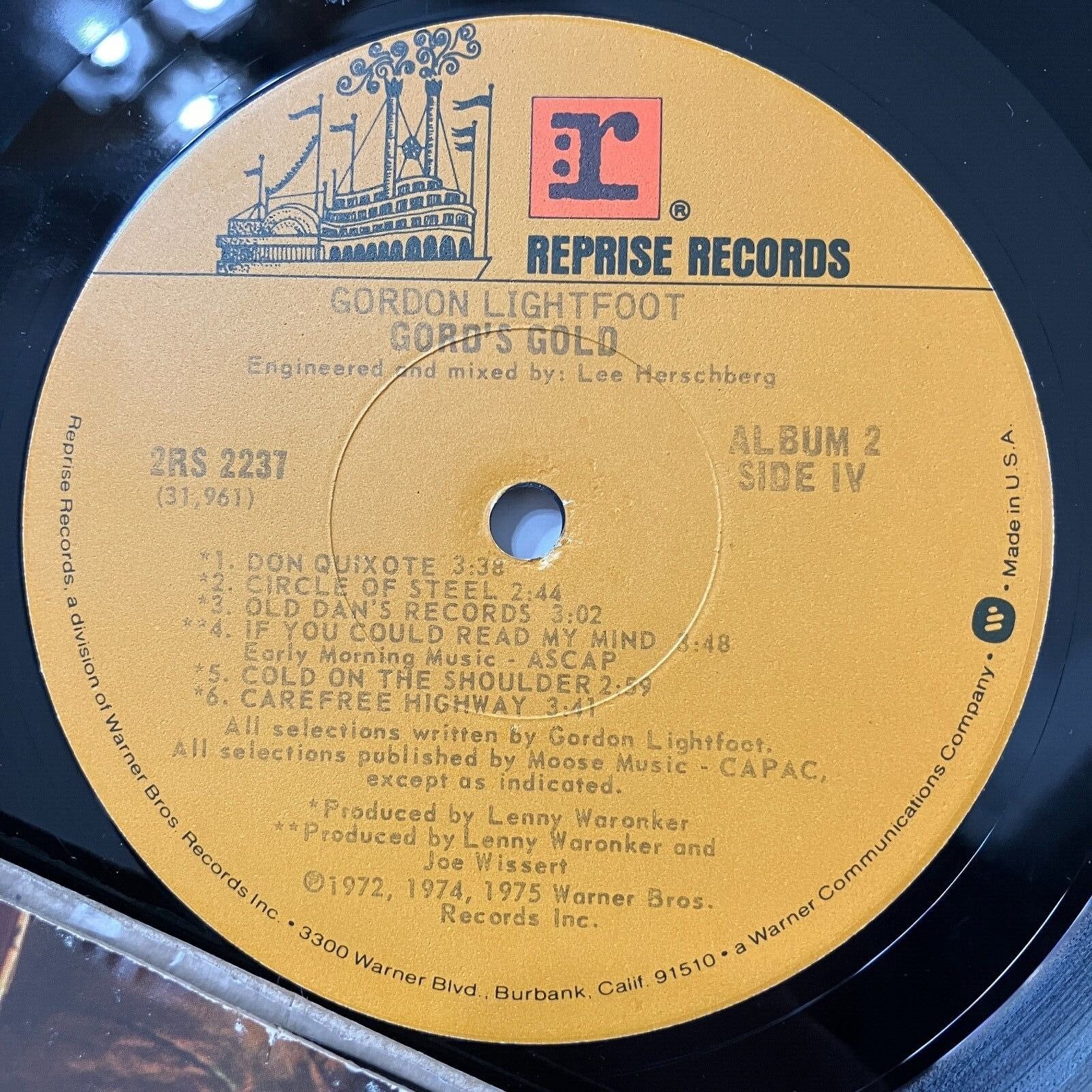 Gordon Lightfoot Gord's Gold Double Vintage Vinyl LP Record - Etsy