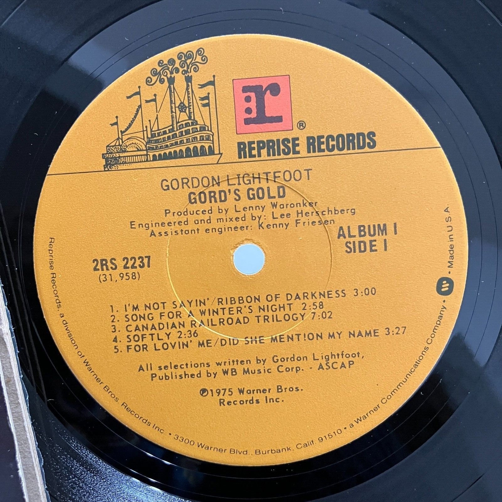 Gordon Lightfoot Gord's Gold Double Vintage Vinyl LP Record - Etsy