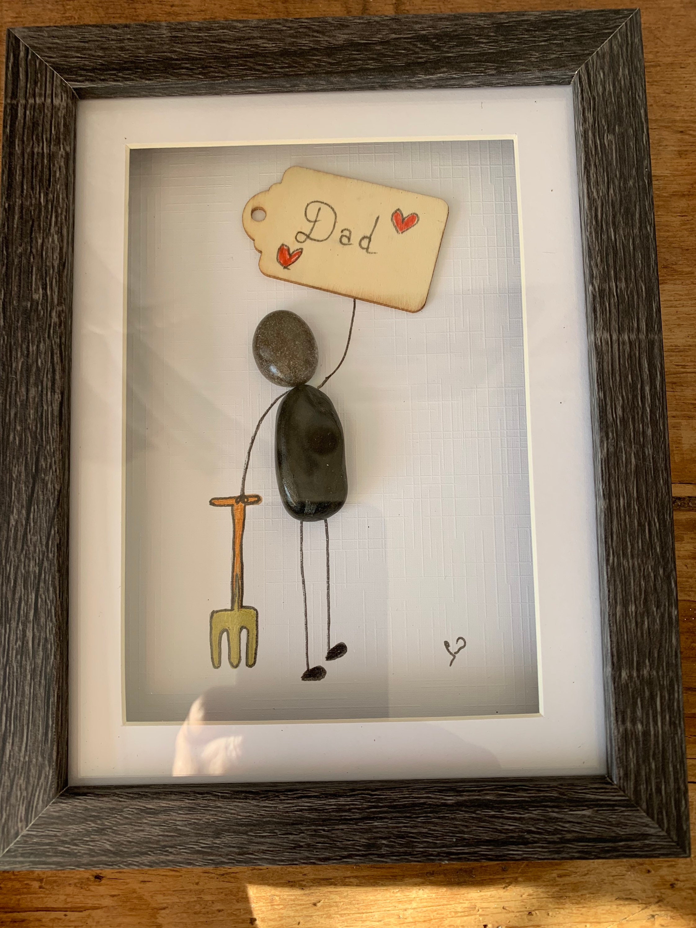 Pebble Art Dad Gardening. Ideal for Fathers Day, Birthdays - Etsy