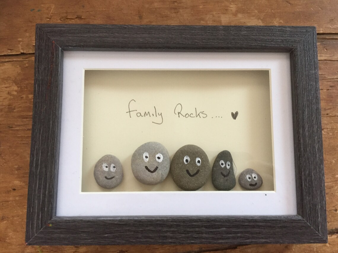 Family Rocks. Various Pebble People. Dad You Rock. Pebble - Etsy