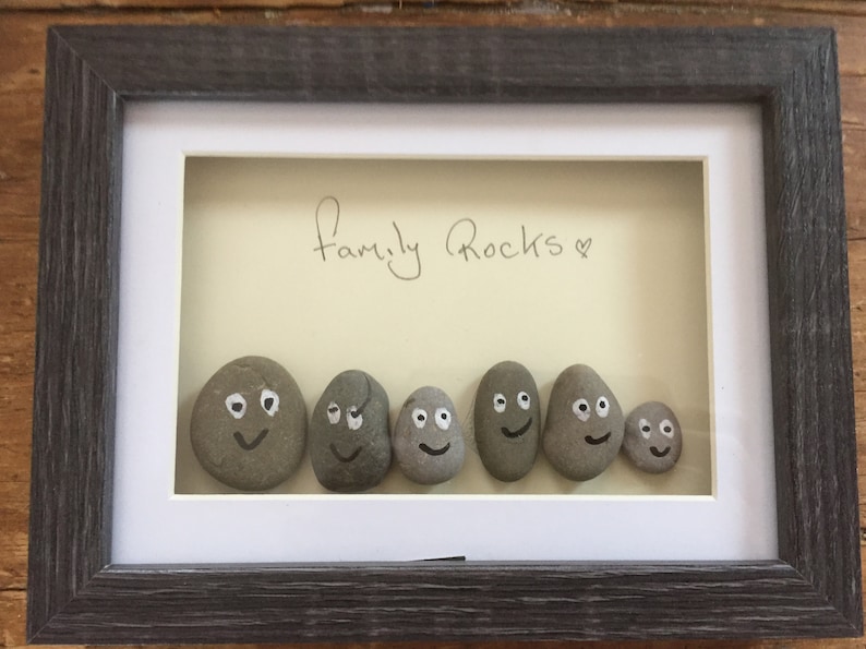 Family Rocks. Various Pebble People. Dad You Rock. Pebble - Etsy
