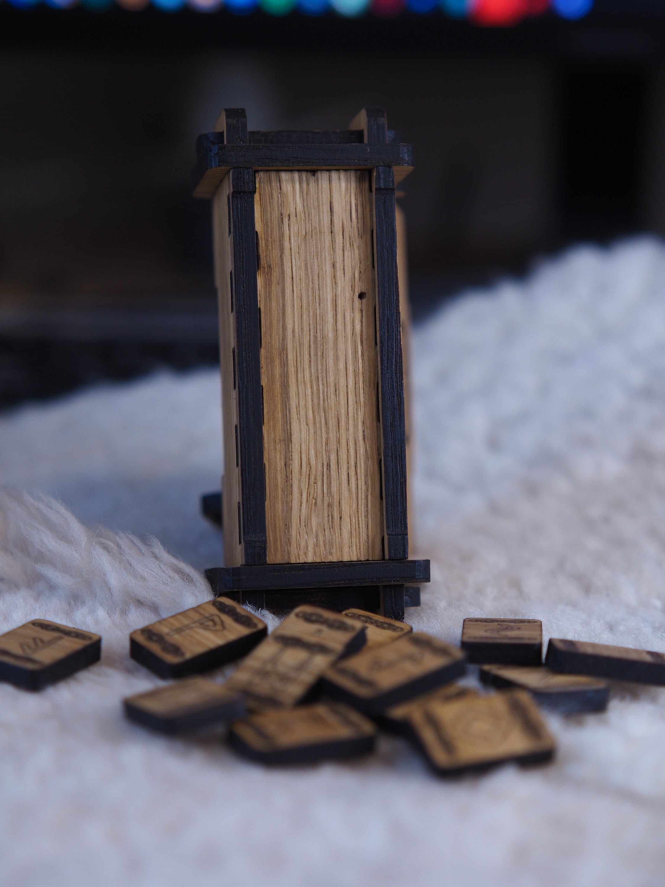 Elder Futhark Runes Wooden Box Oak Tree From Ukraine - Etsy