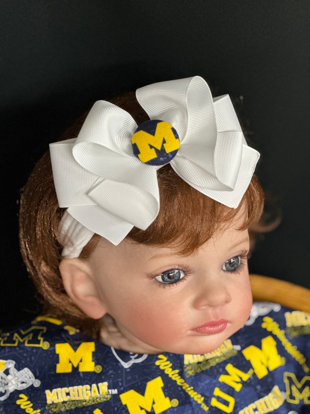 Michigan Baby Headband With Bow - Etsy