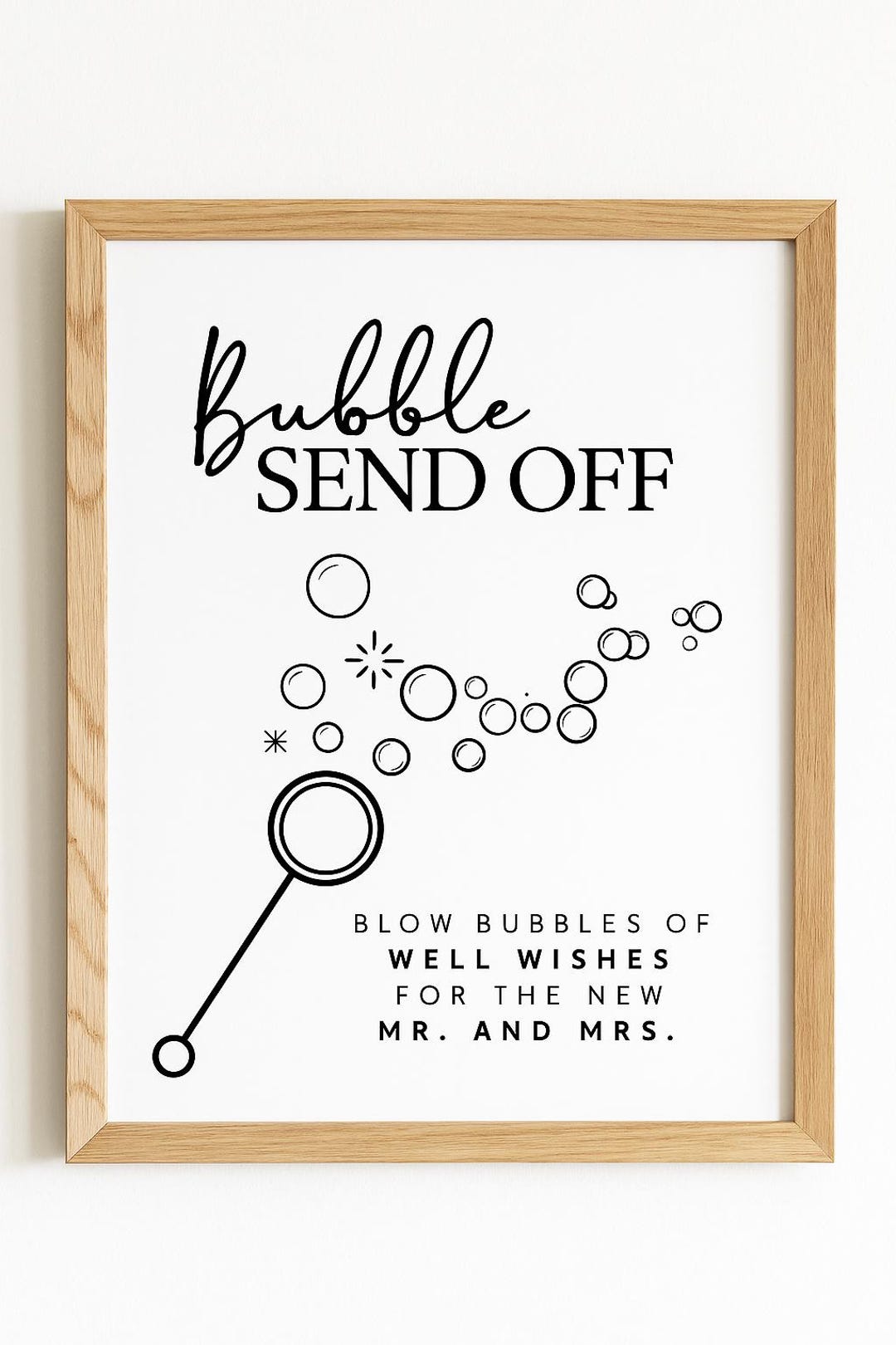 Bubble Send off Sign Template – Wedding Sign Printable – Editable PDF ...