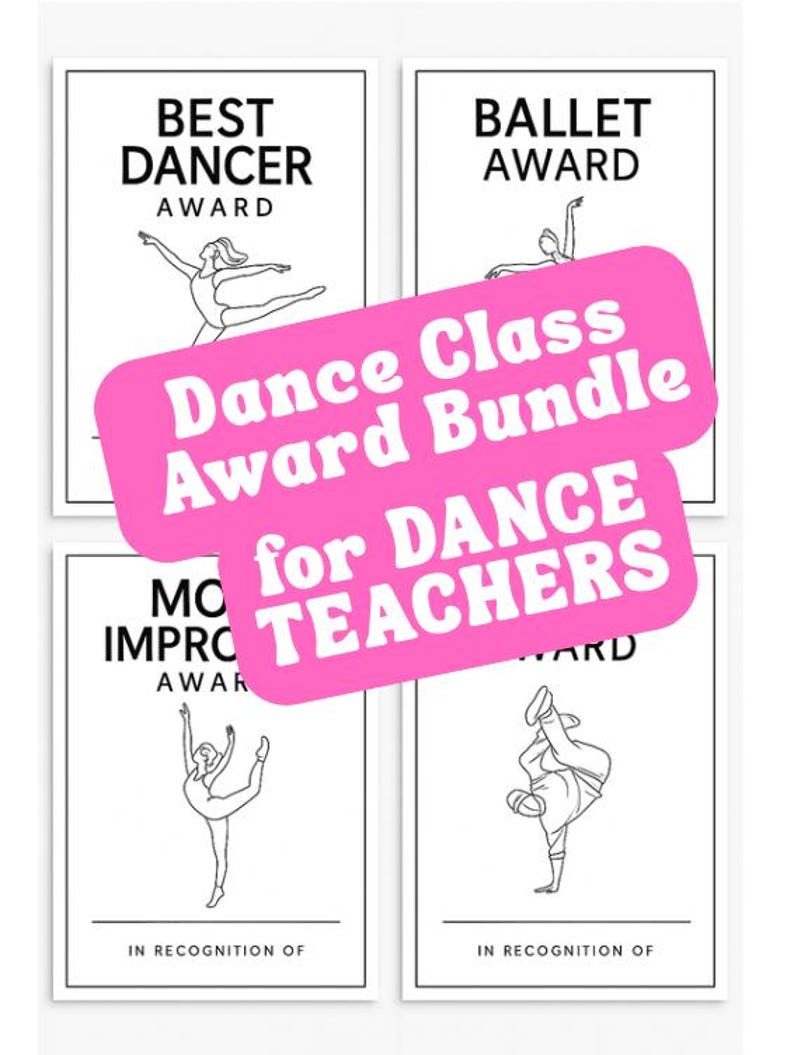 Dance Awards Certificate Bundle: Editable Minimalist PDF Template - Etsy