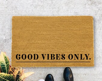 Good Vibes Only Door Mat - Etsy