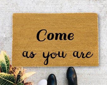 Come as You Are Doormat - Etsy