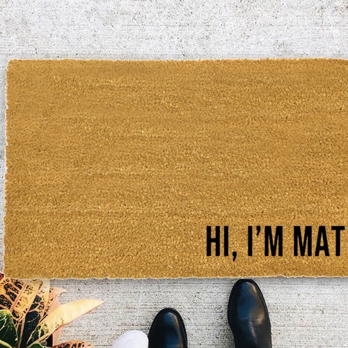Hi I'm Mat. Closing Gift Funny Door Mat New Home Gift | Etsy