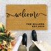 Welcome Mat Door Mat Personalized Doormat Custom Doormat | Etsy