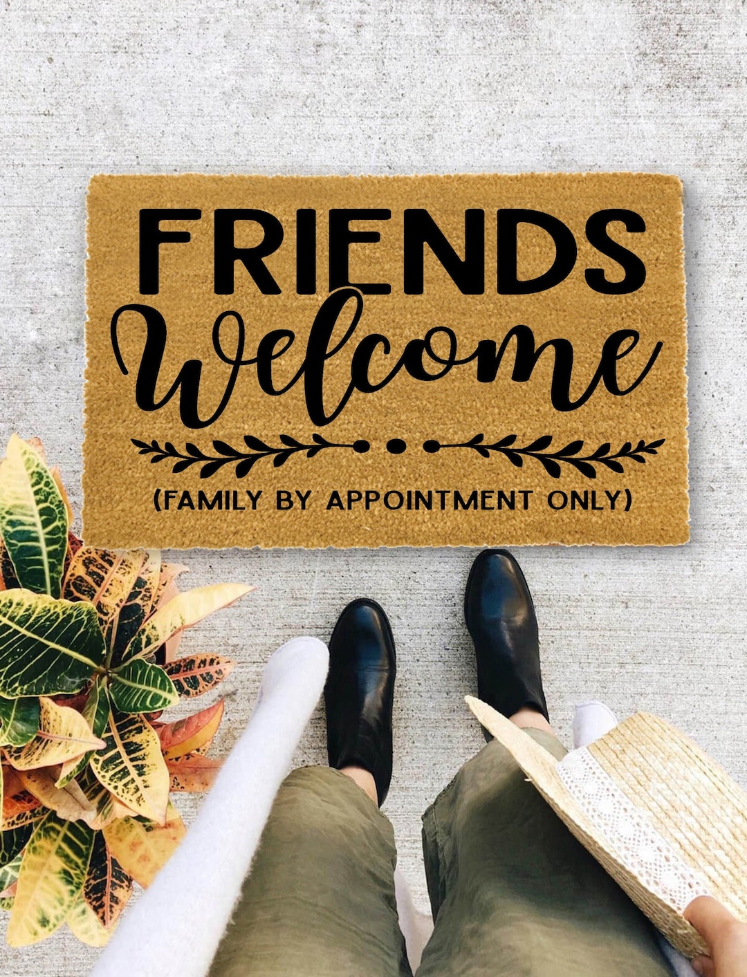 Friends Welcome Family by Appointment Only, Housewarming Gift, Closing ...