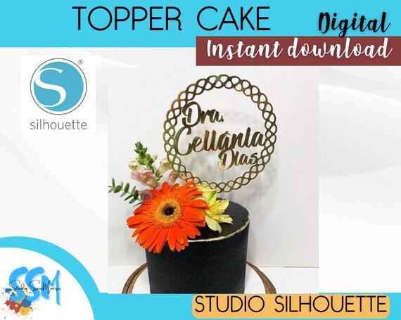 Current Circular Cake Topper Cake Topper Interlaced Circle | Etsy